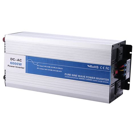 6kw 12v 24v 48v To 110 220v Dc To Ac 6000 Watt Pure Sine Wave Power Inverter For Home Car