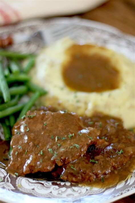 The Country Cook Crock Pot Cubed Steak With Gravy Cube Steak Recipes