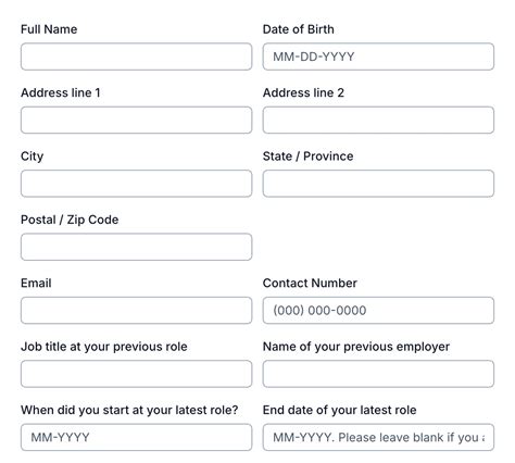 Html Application Forms Formspree