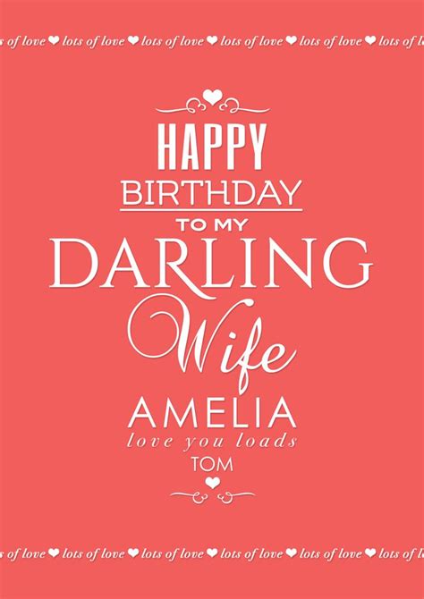 Happy Birthday To My Darling Wife