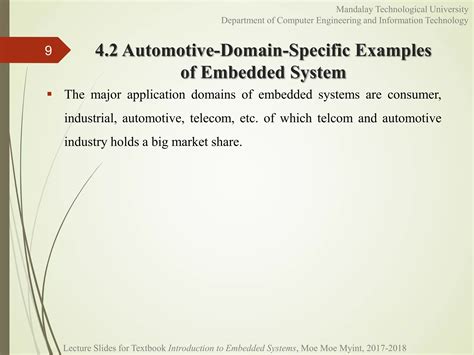 Chapter 4 Embedded System Application And Domain Specific PPT
