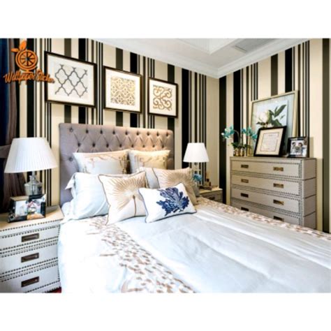 Jual Wallpaper Sticker Dinding Motif Salur Garis Dekorasi Ruang Tamu Wallpaper Garis Wallpaper