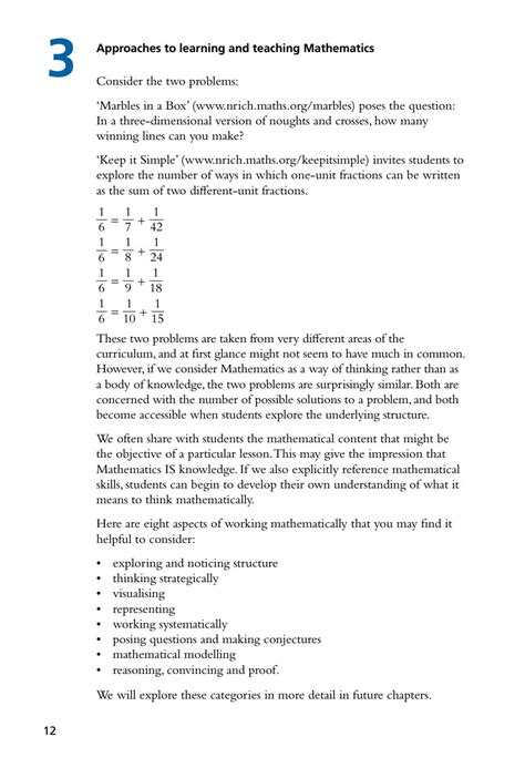preview approaches to learning and teaching mathematics by cambridge