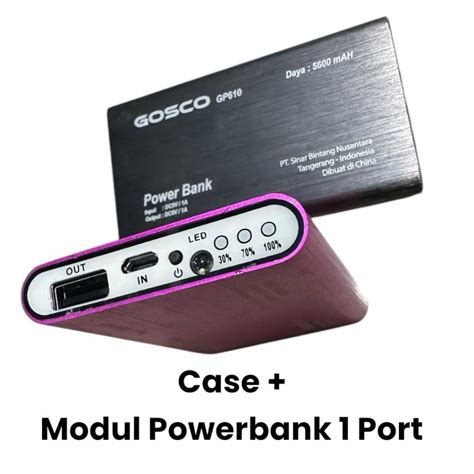 Jual MODUL MODULE POWERBANK CASE 1 PORT INDIKATOR LED HANYA MODUL DAN CASE TANPA BATERAi MODUL