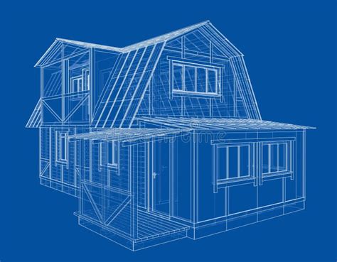 House Sketch Vector Rendering Of 3d Stock Vector Illustration Of Architect Business 146257319