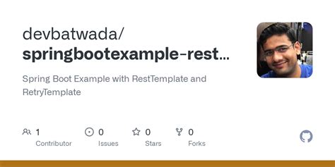 Github Devbatwada Springbootexample Rest Retry Template Spring Boot