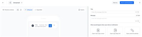 using the visual mobile push builder synerise hub