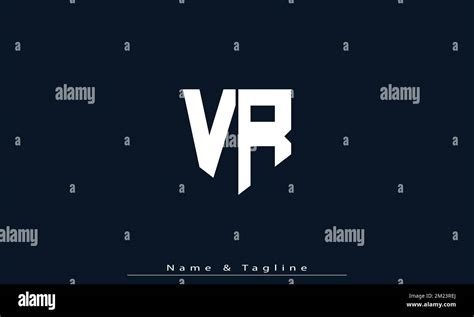 Alphabet Letters Initials Monogram Logo VR RV Stock Vector Image