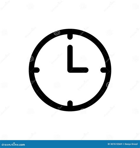 Clock Face Icon Vector Wall Clock Illustration Sign Time Symbol