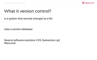Version Control With Git PPT