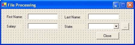 Visual C Net File Processing