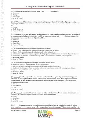 Fillable Online Basic Computer Knowledge Practice Questions With