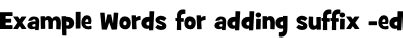 Word List Words For Adding Ed Suffix SparkleBox