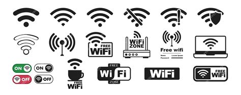 無料 Wi Fi とゾーンサインのセット Png アイコン Wi Fi シグナル ワイヤレスインターネットシンボル ネットワーク接続のサイン