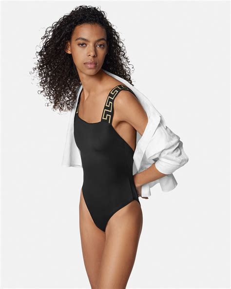 Greca Border One Piece Swimsuit Versace Us