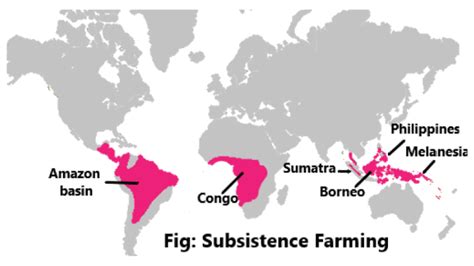 Intensive Subsistence Agriculture Map