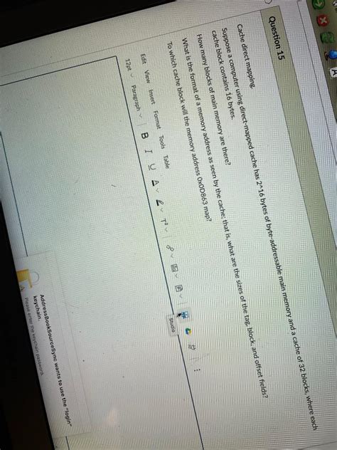 Solved Question 15 Cache Direct Mapping Suppose A Computer Chegg