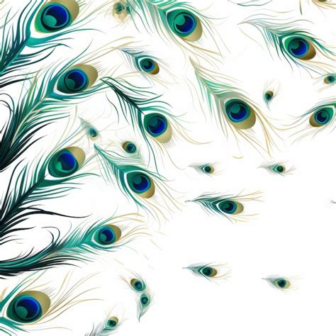Premium Ai Image Beautiful Peacock Feathers On White Background