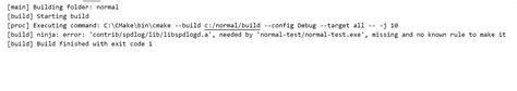 Ninja Error Contribspdlogliblibspdlogda Needed By Normal Test