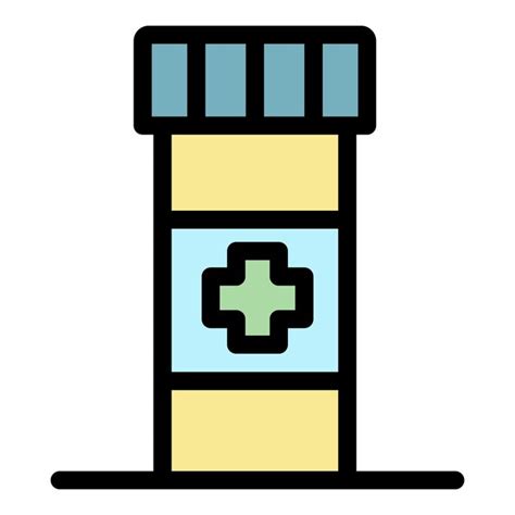 Premium Vector Pill Box Icon Outline Pill Box Vector Icon Color Flat Isolated
