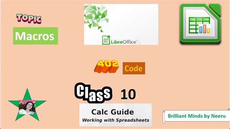 Macros In Libreoffice Calc Class 10 It 402 Libre Office Calc Macros