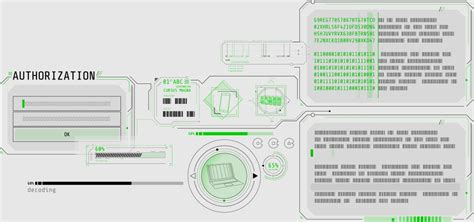 Data Decryption Program Interface Royalty Free Vector Image