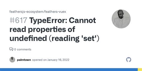 Typeerror Cannot Read Properties Of Undefined Reading Set Issue