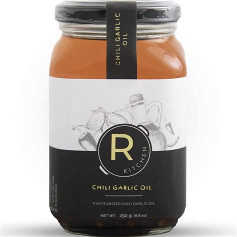 R Kitchen Chili Garlic Oil Pasteurized Chili Garlic Oil 250 G