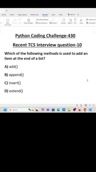 python coding challenge 430 tcs shorts shortsfeed shortvideo