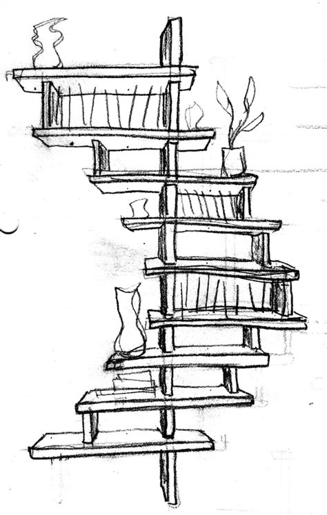 Bookshelf Sketch At Explore Collection Of