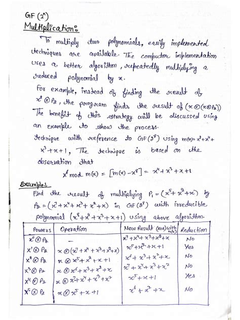 Unit2 Galois Field Multiplication Pdf