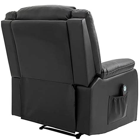 Homcom Vibrating Massage Pu Leather Recliner Chair With Footrest