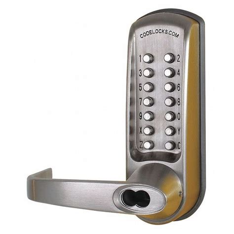 Codelocks Mechanical Lockset Brushed Steel Lever CL610IC BS Zoro
