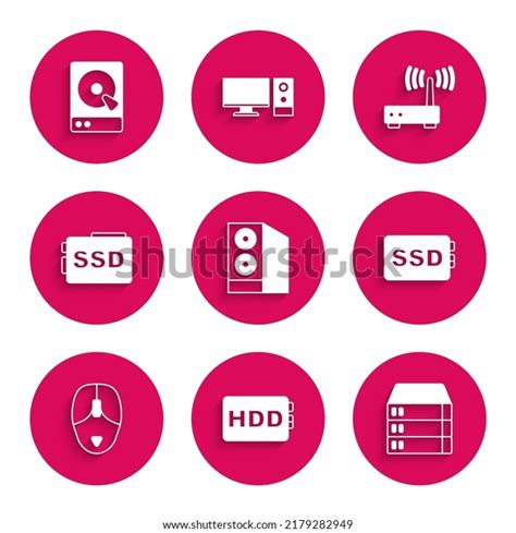Set Case Computer Hard Disk Drive Stock Vector Royalty Free 2179282949 Shutterstock