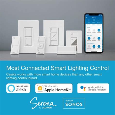 Lutron Caseta Wireless Single Pole3 Way White Smart Led Decorator