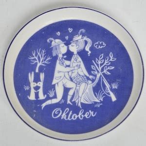 Peynet Rosenthal Collectible Plates Or Coasters Months Of The Year