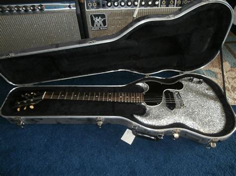 Vintage Ca 1961 Gibson Sg Les Paul Jr Electric Guitar W Case Silver