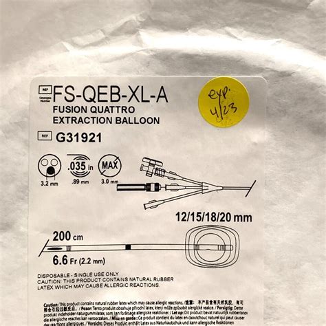 New Cook Medical Ref G Fusion Quattro Extraction Balloon Exp