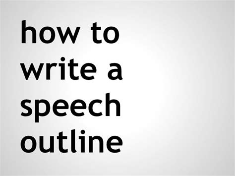 How To Write A Speech Outline Speech Outline Persuasive Writing Teaching Writing