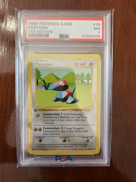 Psa 7 1999 Pokémon 1st Edition Porygon Values Mavin