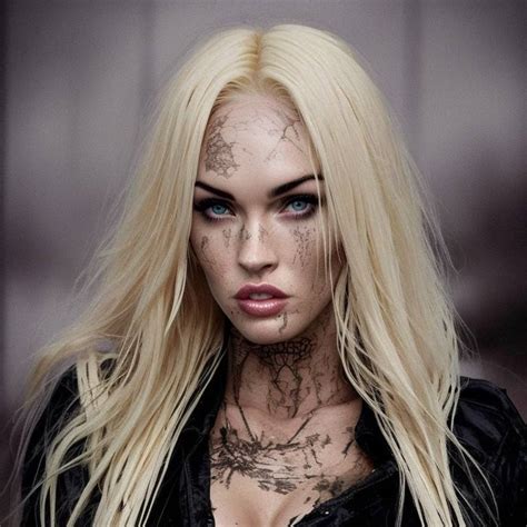 Creepy Megan Fox As A Bleached Blonde By Ofbirth On Deviantart