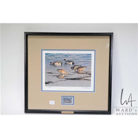 Framed Limited Edition Print And Ducks Unlimited Stamp Set 12975000
