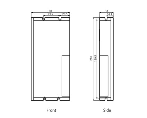 DRV Series V DC Low Voltage Servo Drive Dimensions SIMTACH