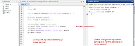 Cara Menggunakan Function Pada Matlab Dan Contoh Program Ketutrare