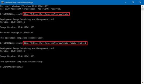 How To Enable Or Disable Reserved Storage With Dism On Windows 10 Pureinfotech