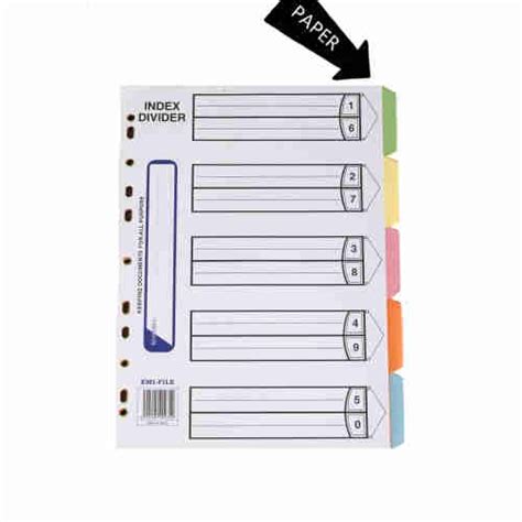 Index Divider A Colour Paper VT Stationery Puchong