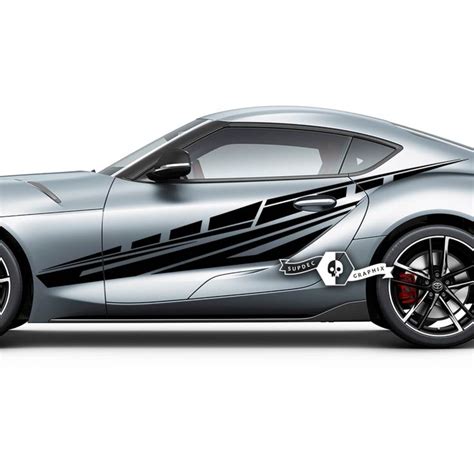 Toyota Supra Mkv A90 A91 Doors Side Abstract Racing Graphics Decals