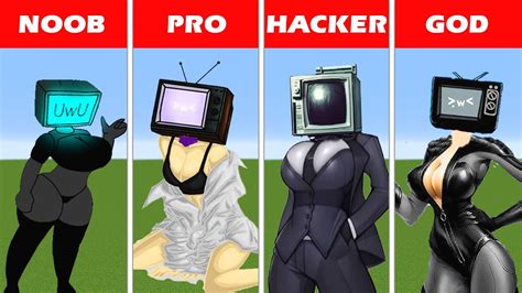 TV Women Pixel Art Noob Pro HACKER GOD Skibidi Toilet Art YouTube