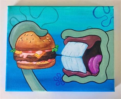 Spongebob Squarepants Squidward Eats Krabby Patty