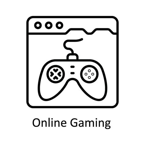 Online Gaming Vector Outline Icon Design Illustration Online Streaming